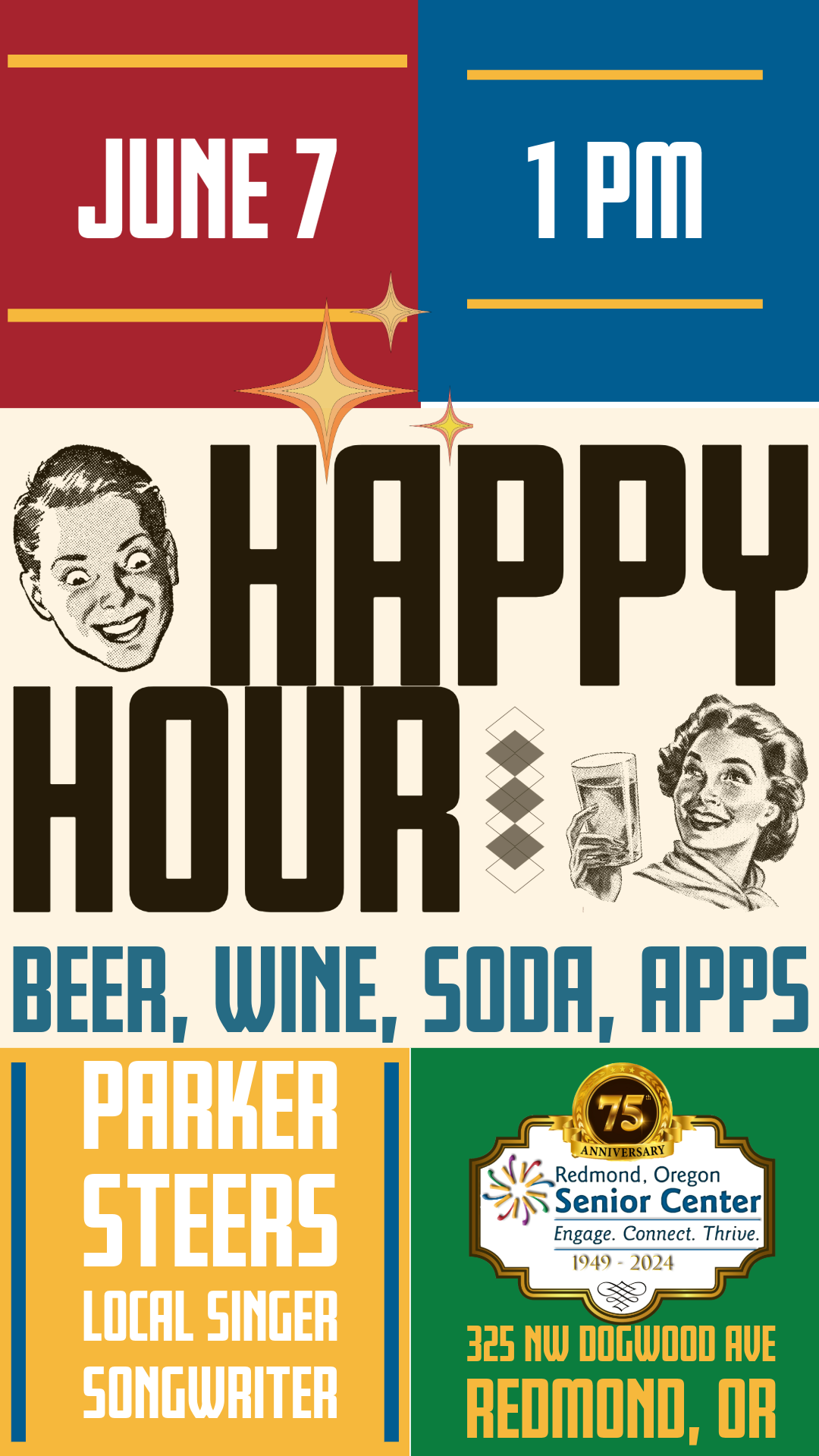 HAPPY HOUR AT REDMOND SENIOR CENTER FEATURING PARKER STEERS – KTVZ Events