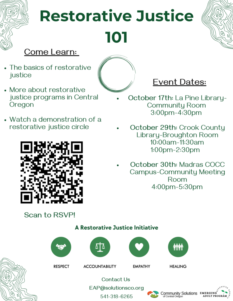 Restorative Justice 101- Informational Sessions – KTVZ Events