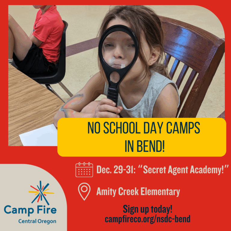 No School Day Camps With Camp Fire: Secret Agent Academy – KTVZ Events